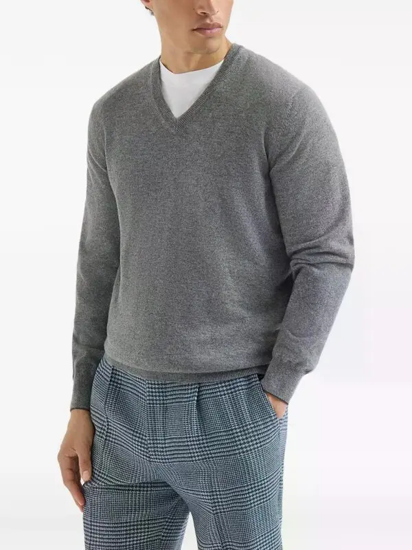 Brunello Cucinelli V-neck Sweater - Grey