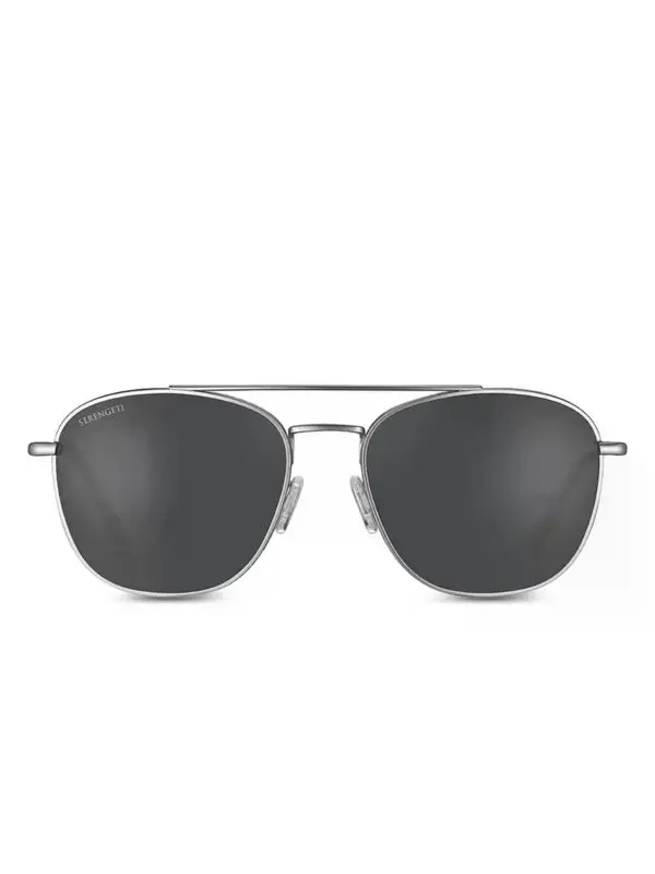 SERENGETI EYEWEAR Carroll Aviator Sunglasses - Silver