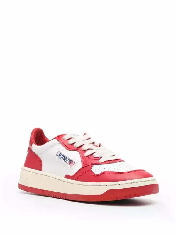 AUTRY Contrast Panel Leather Sneakers