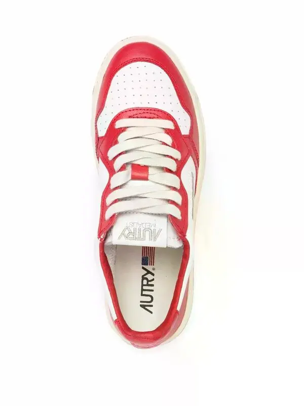 AUTRY Contrast Panel Leather Sneakers