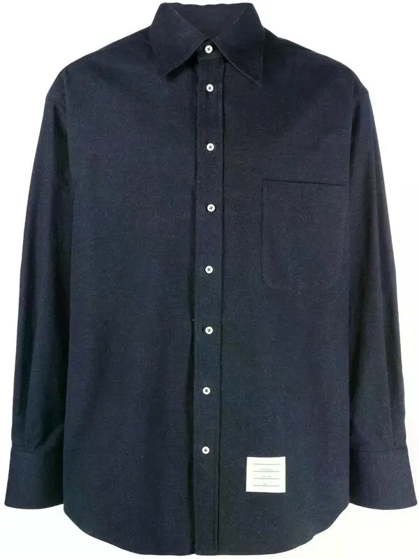 Thom Browne Logo-patch Detail Shirt