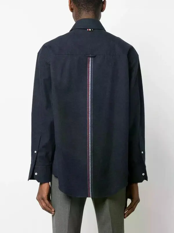 Thom Browne Logo-patch Detail Shirt