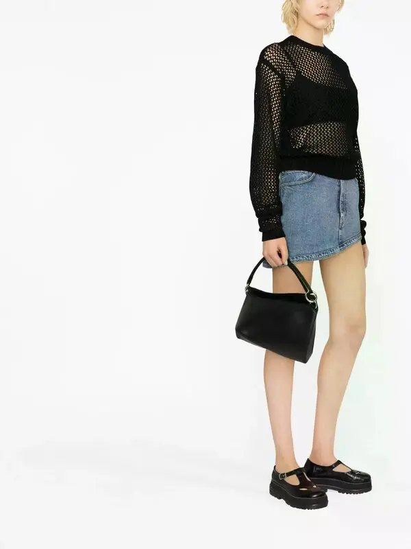 RAMAEL Cotton Open-knit Jumper - Black