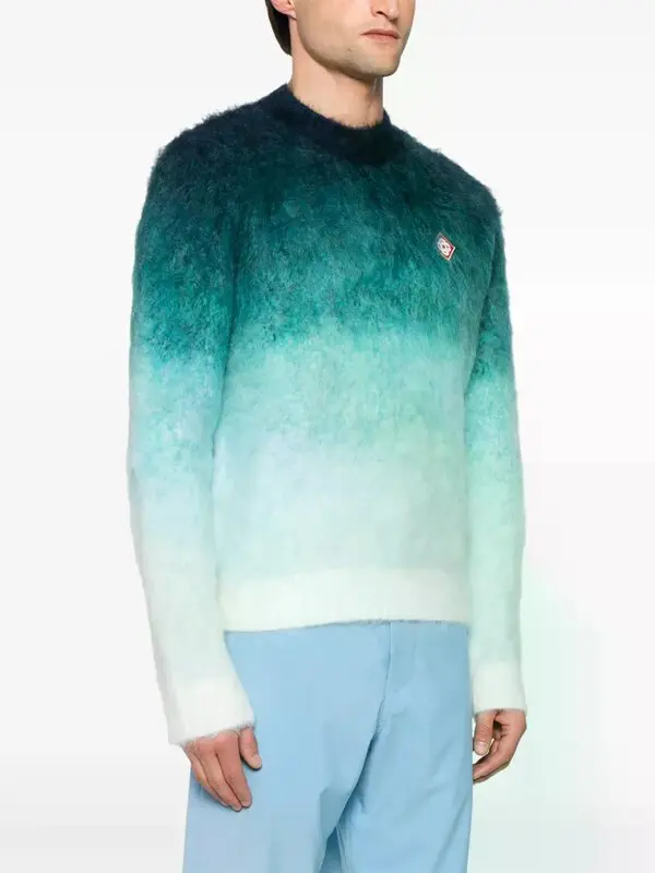 Casablanca Gradient Brushed Mohair Blend Sweater