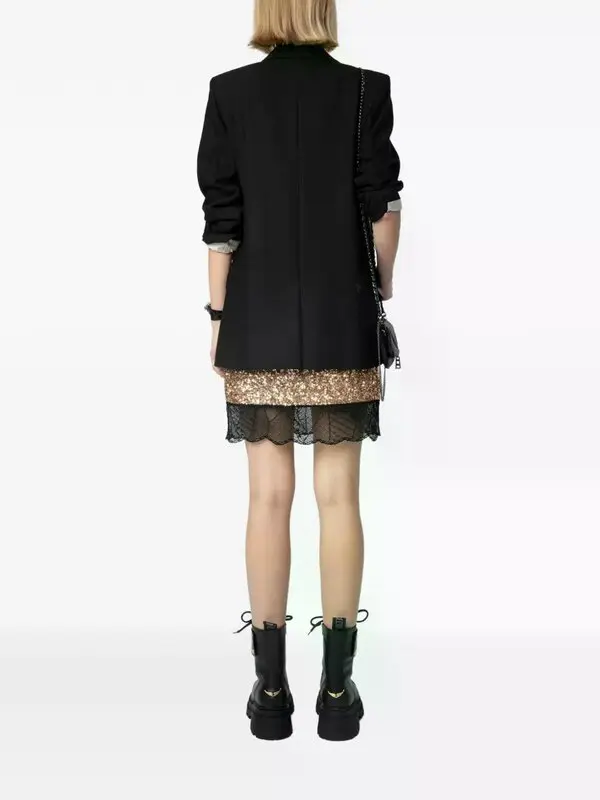 Zadig&Voltaire Justicias Sequin And Lace Mini Skirt