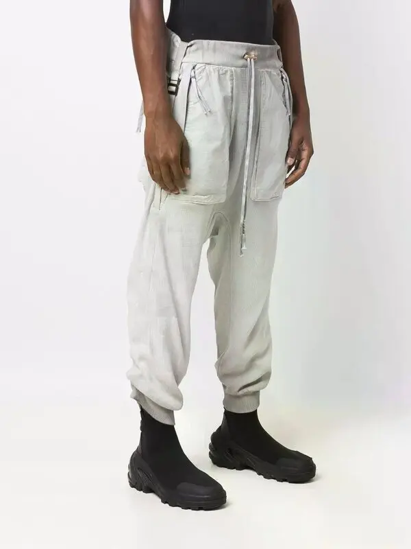 Boris Bidjan Saberi Cotton-lyocell Blend Drop Crotch Trousers
