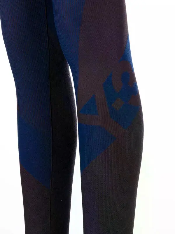Y3 Seamless Colourblock-knit Tights