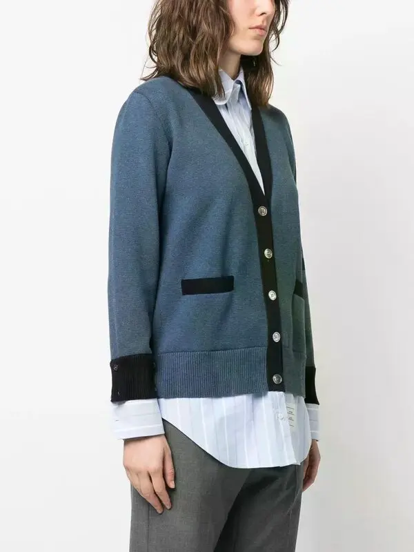 Thom Browne Milano Stitch V-neck Cardigan