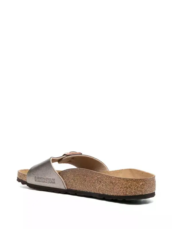 BIRKENSTOCK Madrid Metallic-effect Leather Sandals - Grey