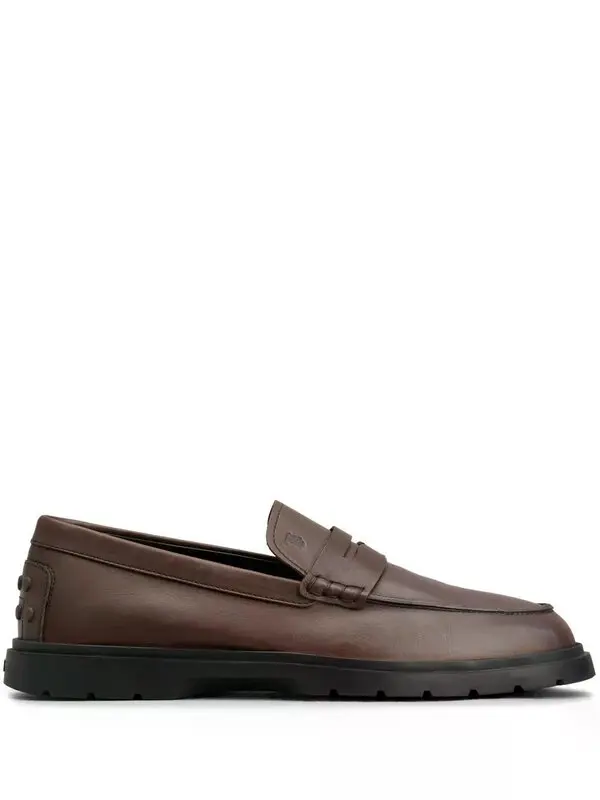 TOD'S Logo-embossed Calf Leather Loafers