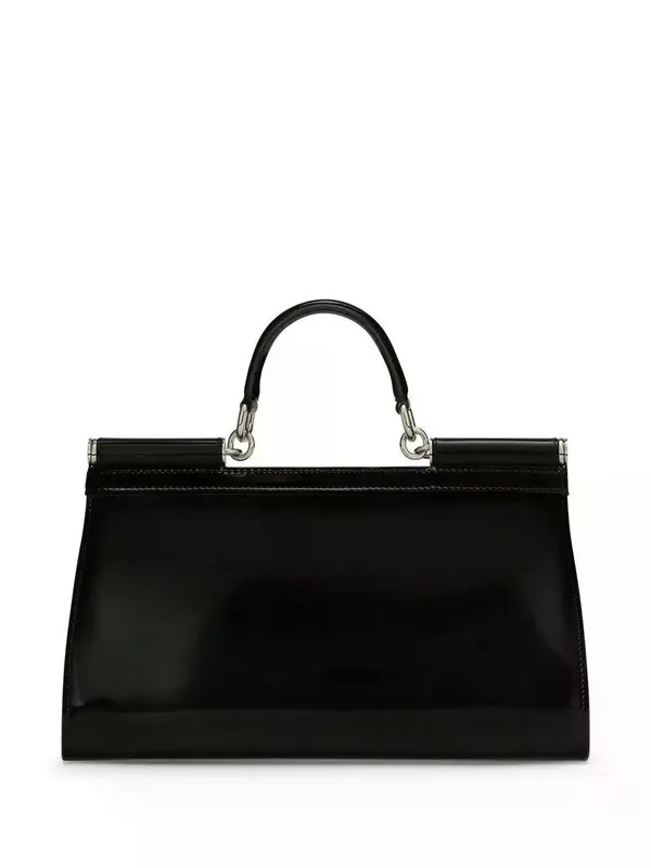 Dolce & Gabbana Kim Sicily Leather Tote Bag - Black