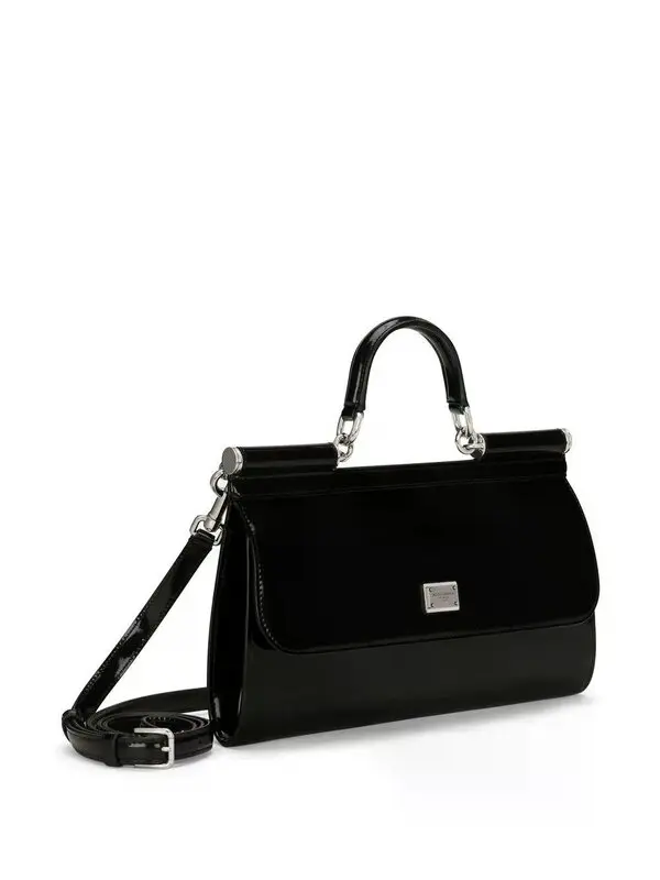 Dolce & Gabbana Kim Sicily Leather Tote Bag - Black