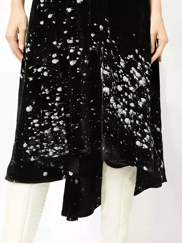 SANKUANZ Spray Paint Velour Skirt