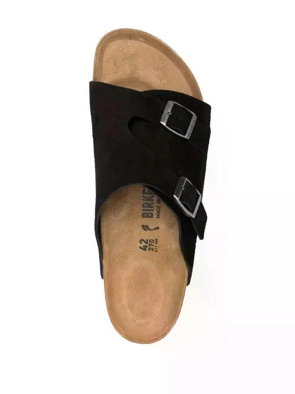 BIRKENSTOCK Zürich Suede Sandals - Black