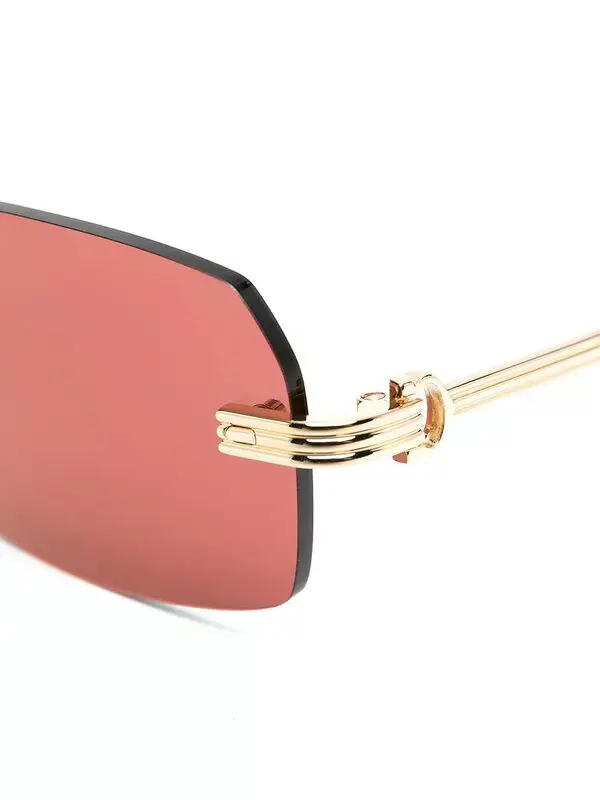 Cartier Rimless Square-frame Sunglasses