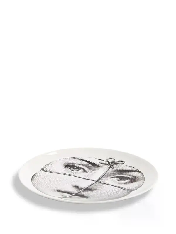FORNASETTI Tema E Variazioni Porcelain Plate - White