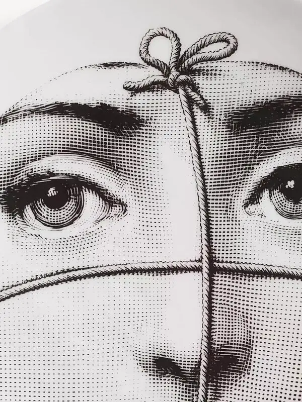 FORNASETTI Tema E Variazioni Porcelain Plate - White