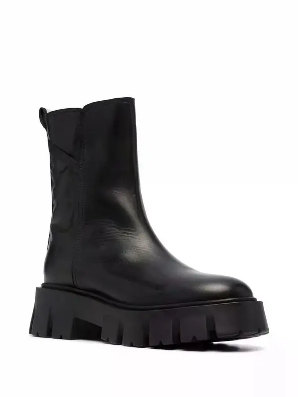 Premiata Leather Shearling Boots