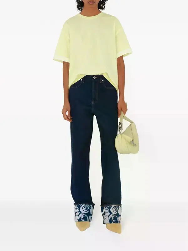 Burberry Cotton T-shirt With Equestrian Knight Motif - Yellow
