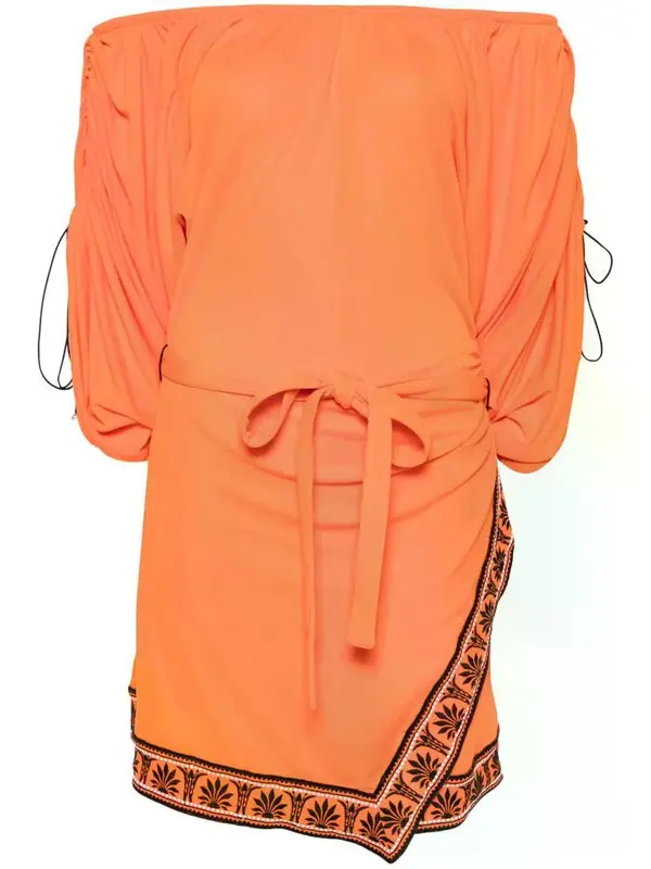 Rabanne Belted Mini Dress - Orange
