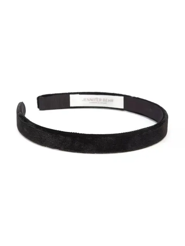 JENNIFER BEHR Lacey Silk Velvet Hairband - Black