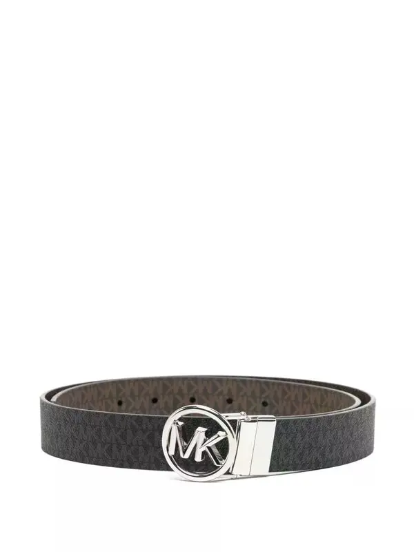 Michael Kors All-over Logo Print Belt - Black
