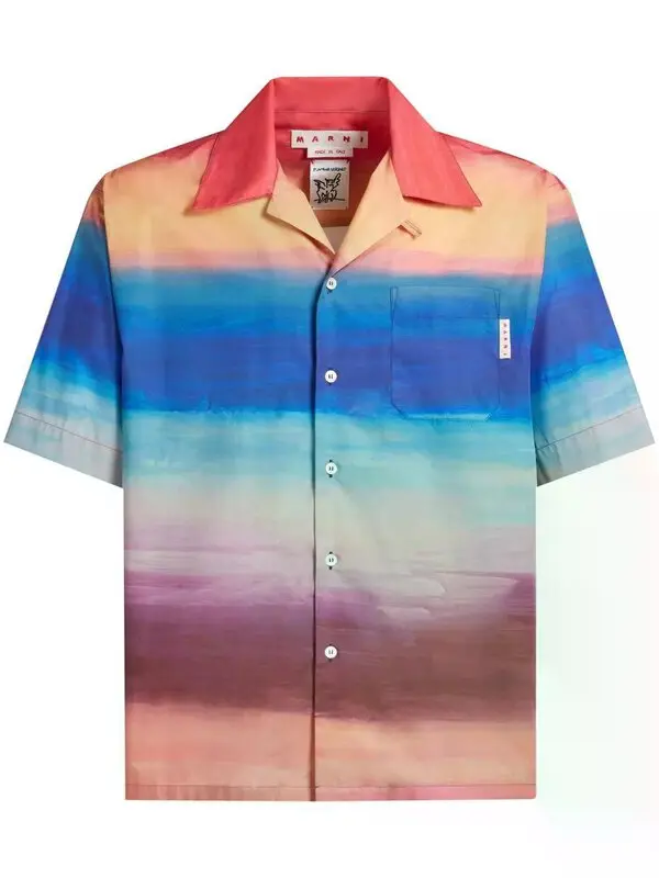 Marni Painterly-print Cotton Shirt