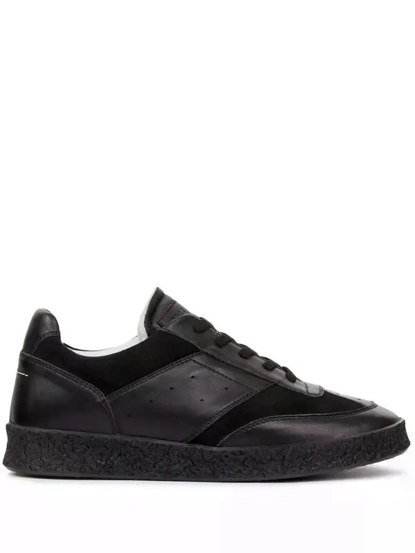 MAISON MARGIELA Leather Lace-up Sneakers - Black