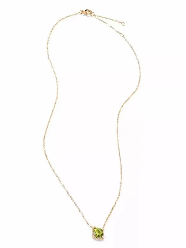David Yurman 18kt Yellow Châtelaine Peridot And Diamond Pendant Necklace