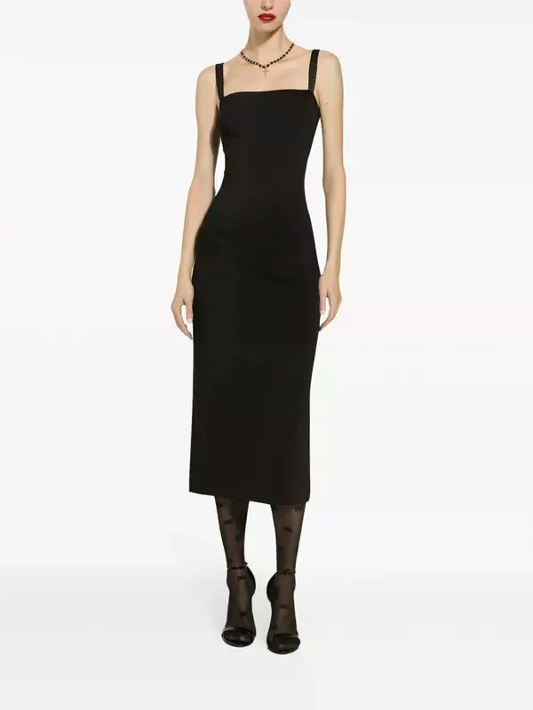 Dolce & Gabbana Milano-stitch Square Neck Midi Dress