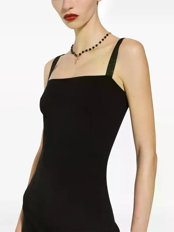 Dolce & Gabbana Milano-stitch Square Neck Midi Dress