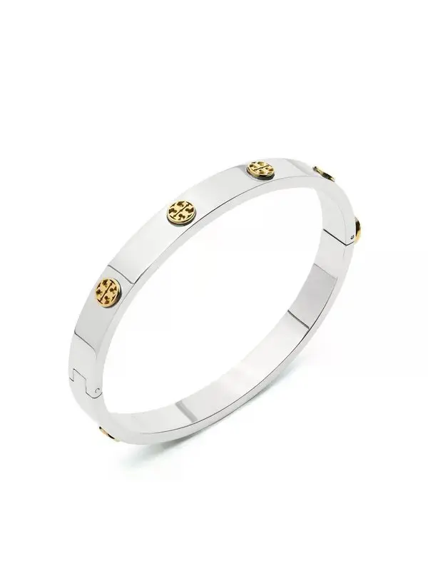 Tory Burch Miller Stud Hinge Bracelet - Silver
