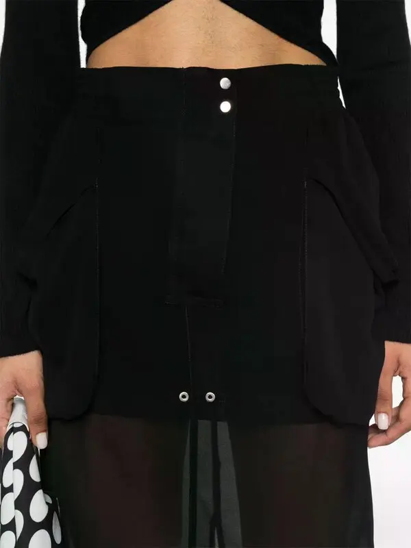 Pinko Sheer Panels Midi Skirt