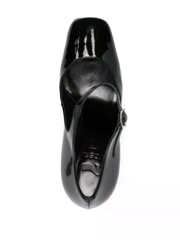 SERGIO ROSSI Patent Calf Leather Platform Pumps
