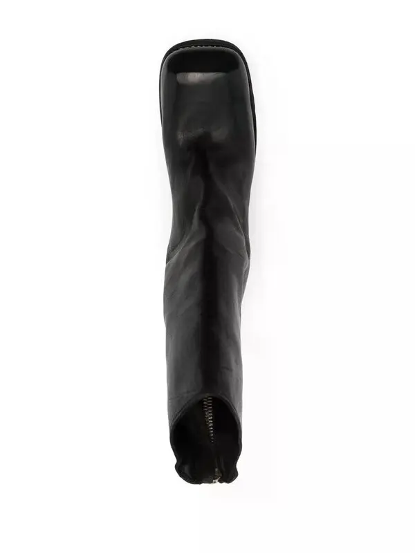 Guidi Leather Rear-zip Mid-calf Boots