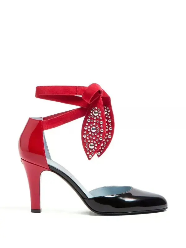 Valentino Garavani Foliage Tie-fastening Pumps - Red