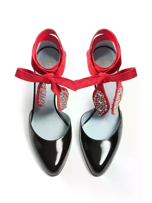 Valentino Garavani Foliage Tie-fastening Pumps