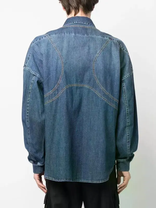Alexander McQueen Long-sleeved Buttoned Denim Shirt