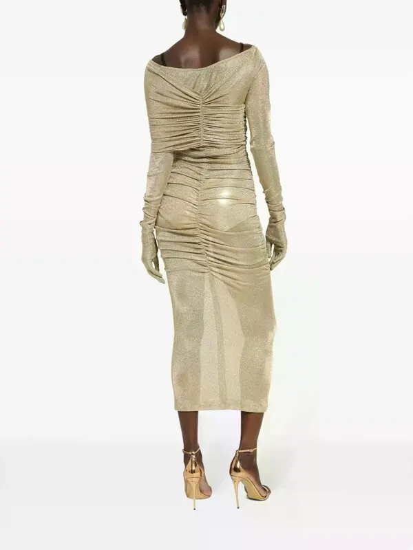 Dolce & Gabbana Lurex Mesh Calf-length Dress