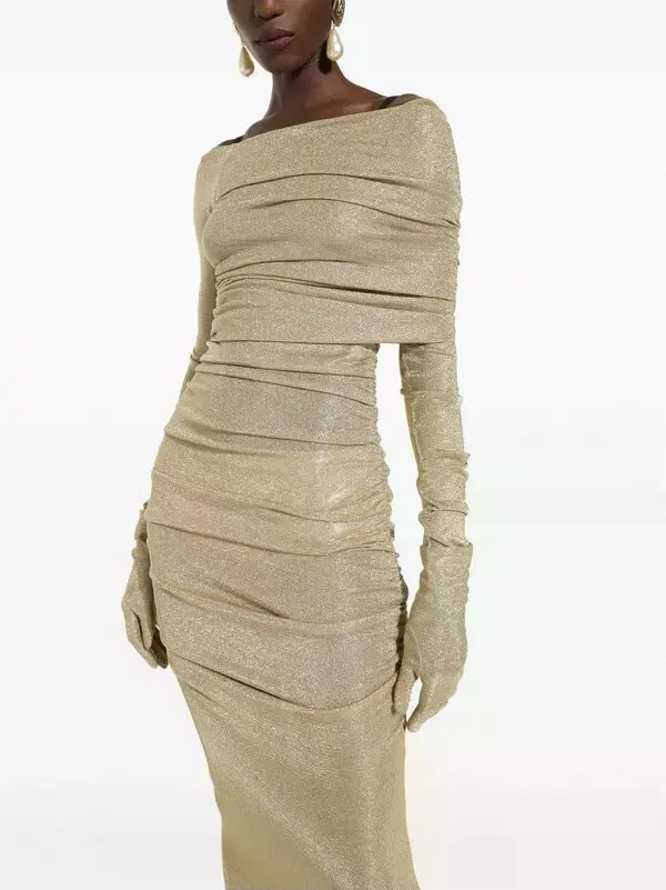 Dolce & Gabbana Lurex Mesh Calf-length Dress