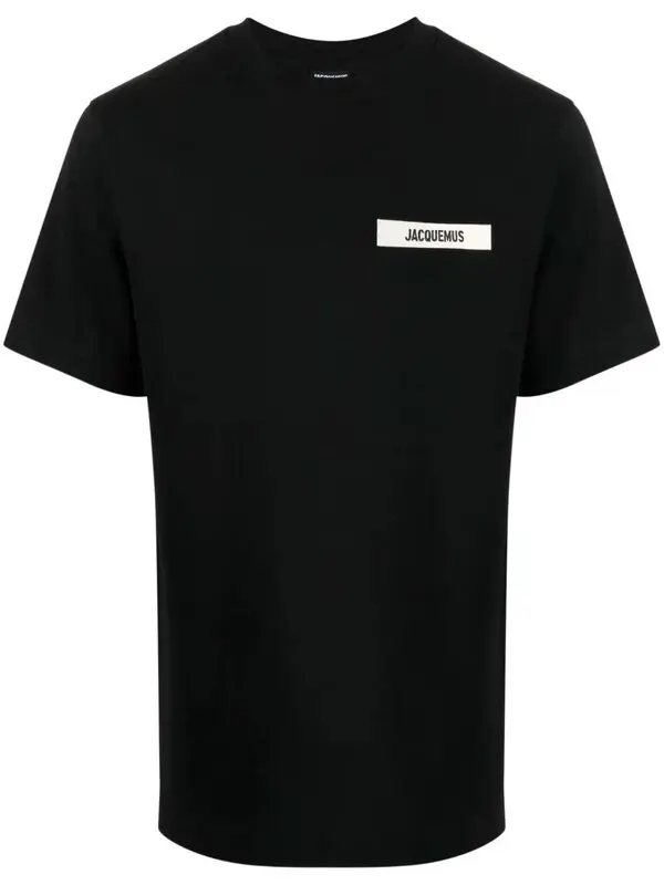 Jacquemus Logo-patch Cotton T-shirt - Black