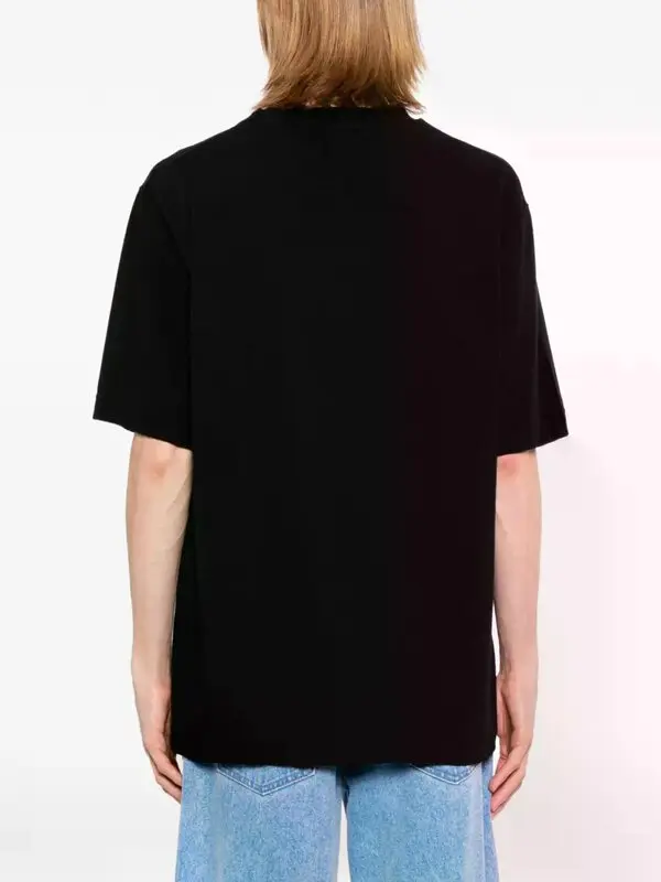 Jacquemus Logo-patch Cotton T-shirt - Black