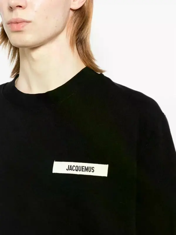 Jacquemus Logo-patch Cotton T-shirt - Black