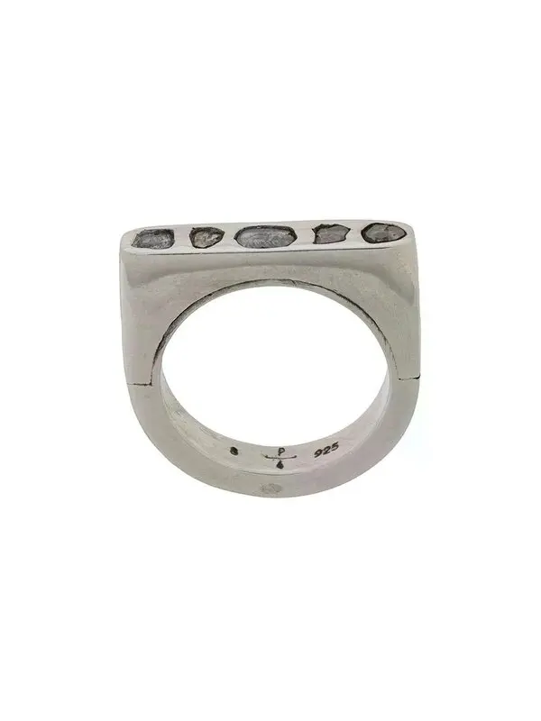 PARTS OF FOUR Sistema Diamond Pavé Ring - Silver