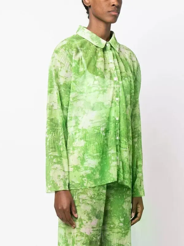 Henrik Vibskov Plissé Graphic Print Shirt