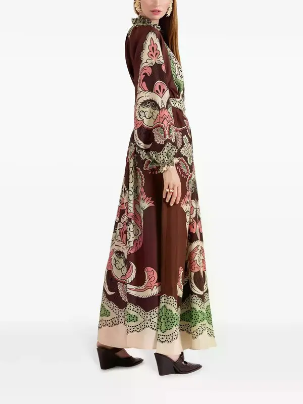 La DoubleJ Cerere Silk Printed Maxi Dress