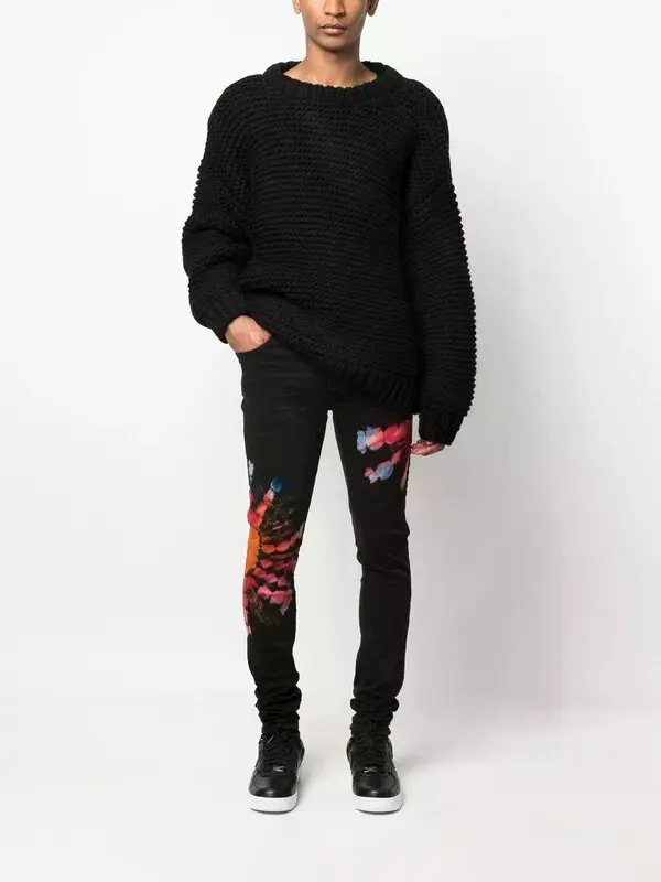 Amiri Tie-dye Print Skinny Jeans