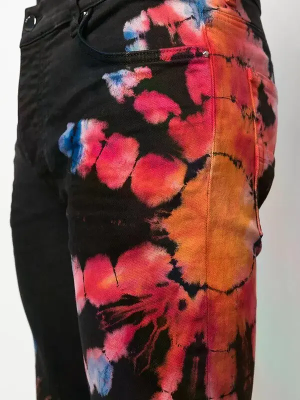 Amiri Tie-dye Print Skinny Jeans