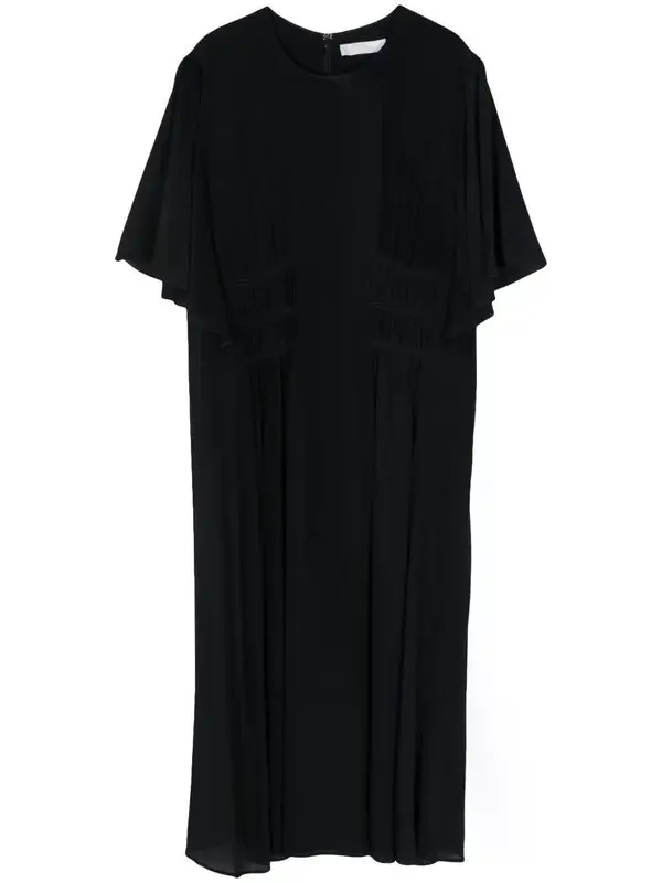 Chloé Silk Ruched Detailing Dress - Blue