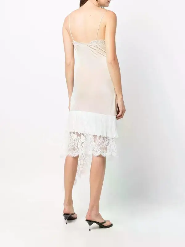 Vetements Asymmetric Lace-panelled Slip Dress